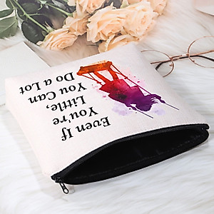 POFULL Matilda the Musical Inspired Gift Broadway Musical Gift Even If You're Little You Can Do a Lot Cosmetic Bag (Little Can Do a Lot)