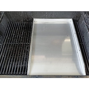 Shengyongh 15.75 inch Stainless Steel Griddle Pan for Outdoor Grill Stove Cooking