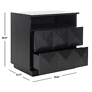Safavieh Couture Home Patty Modern Black 2-drawer Nightstand