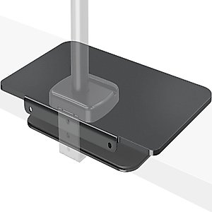 MOUNTUP Monitor Mount Reinforcement for Tempered Glass Desk, Monitor Arm Plate, Steel Bracket for Thin and Most Fragile Table, for Desk C Clamp Installation of Monitor Stand