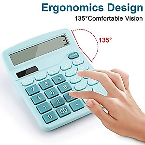 Ellieea Desk Calculator Large Display Blue