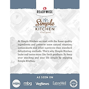 READYWISE - Simple Kitchen, Freeze-Dried Blueberries & Yogurt, Pack of 1 Vegetarian, Gluten Free, Snacks, Blueberries, Yogurt, Dried Fruit, Pre Workout, Healthy Snacks, Camping, Survival Food