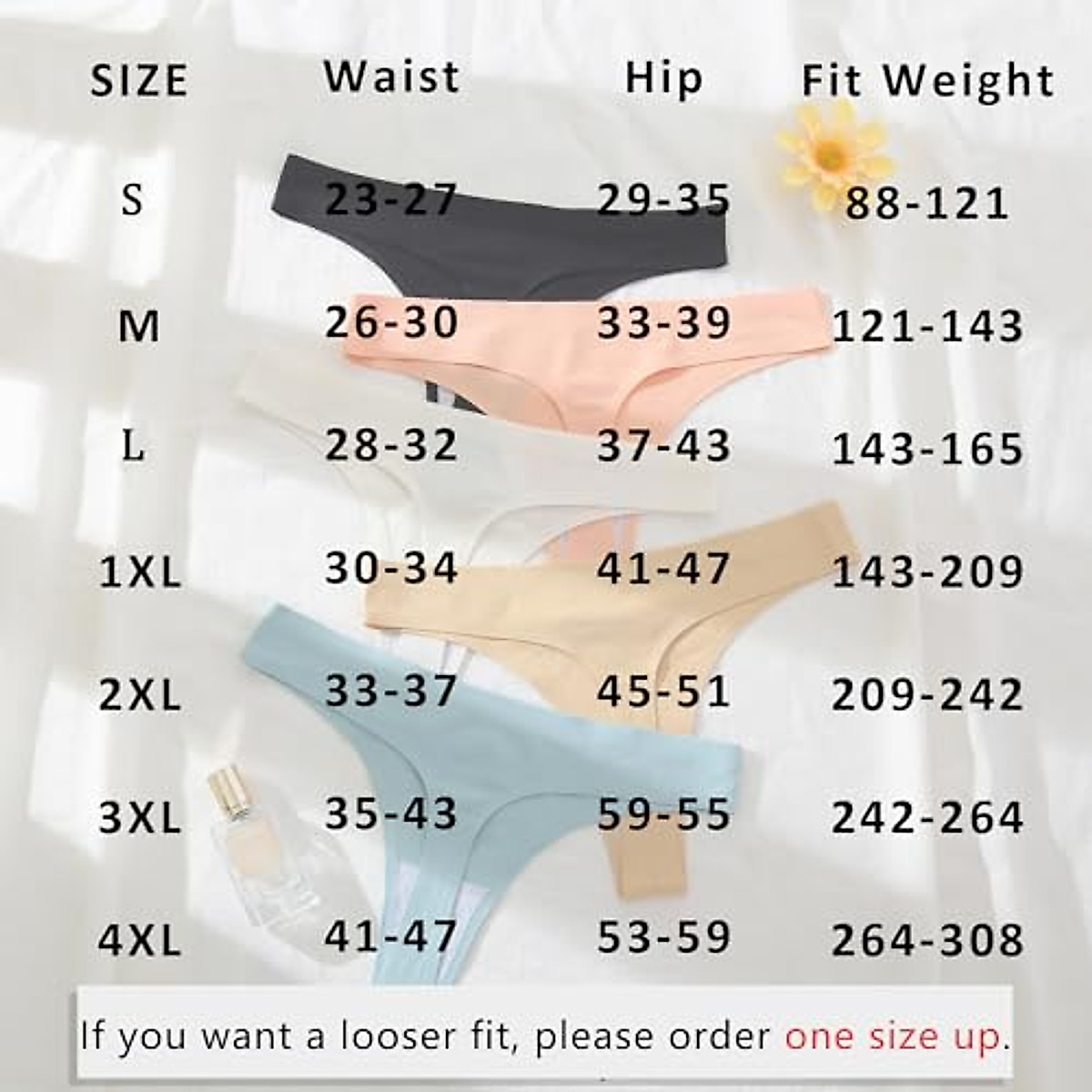 CINVIK Womens Thongs No Show Seamless Thong Underwear, Ice Silk Breathable & Cooling Assorted Hipster Tanga Packs, Size L