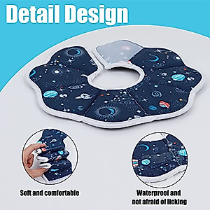 Cat Recovery Collar Cat Soft Cone Collar Pet Protective Cotton Cone Adjustable Fasteners Collars for Cats Puppies,Blue (Small)