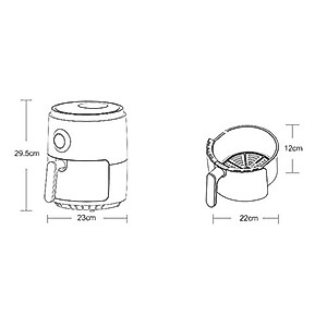 Air Fryer French Fries Machine Multifunction No Fuel Household Fries Machine Liquid Crystal Touch Electric Fryer (Color : Rosso) Commemoration Day (Svart)