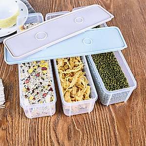 3PCS Rectangular Pasta Spaghetti Noodle Keeper Box with Cover,Pasta Canister Set,Dishwasher Safe (11.8x3.23x3.14inch)