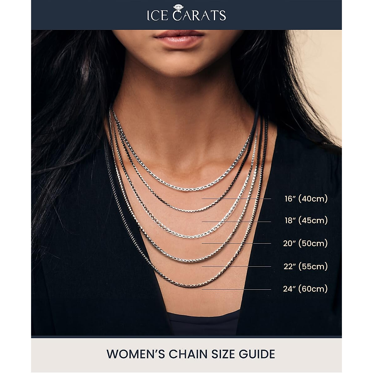 IceCarats 14K Yellow Gold Rosary Chain Necklace