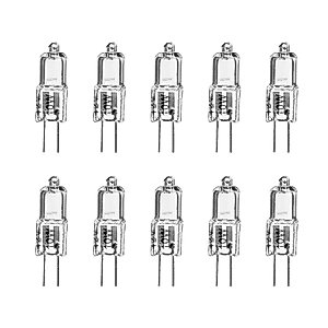 eTopLighting 10-Pack of Halogen Light Bulb, G4 Base JC Type(2Pin), Low Voltage, 12 Volts, 10 Watt, 10XG4-12V-10W