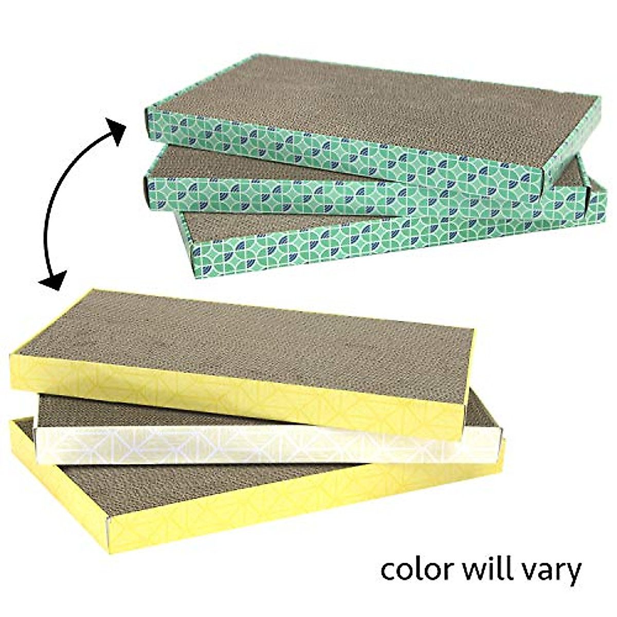 Kitty City XL Wide Corrugate Cat Scratchers 3 Pieces, Cat Scratching, Cat Scratch Pad, Door Clips