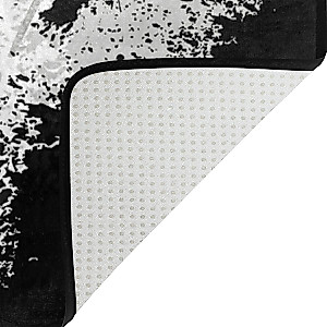 ALAZA Black Music Note Abstract Area Rug Rugs for Living Room Bedroom 7' x 5'