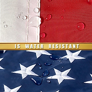 FASO 3×5, USA US, Sewn Stripes,Heavy Duty Durable Outdoors, Brass Grommets，The Best Embroidered Stars American Flags, 3X5 FT, Blue, Red