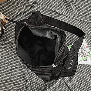 Unisex Corduroy Crossbody Dumpling Bag Tote Messenger Casual Hobo Sling Shoulder Bag Large Daily Shopping School Commuting