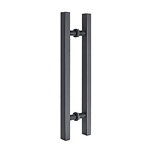 SUCHETA 60/80/100/120cm Square Entry Modern Door Handle,Modern Steel Push-Pull Door Handle for Sliding Glass Shower/Barn Door/Interior Exterior Door,Hardware Included (Color: Grey,Size: 120 x 90cm)