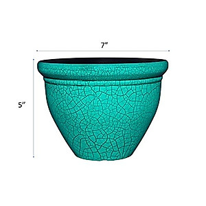 Classic Home and Garden 7" Snap-Crackle-Pot - Teal