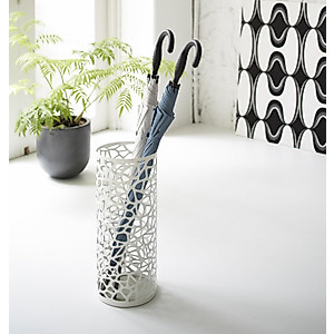 Yamazaki Home Slim Freestanding Umbrella Stand | Steel, Small, White