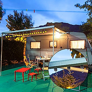 BBTO RV Awning Light Clip RV Party Light Holder Camper Awning Hook Light Accessory Plastic and Metal Light Hook Gray Camper Light Support Hanger for Camping Tent Indoor Outdoor Decor (28 Pieces)