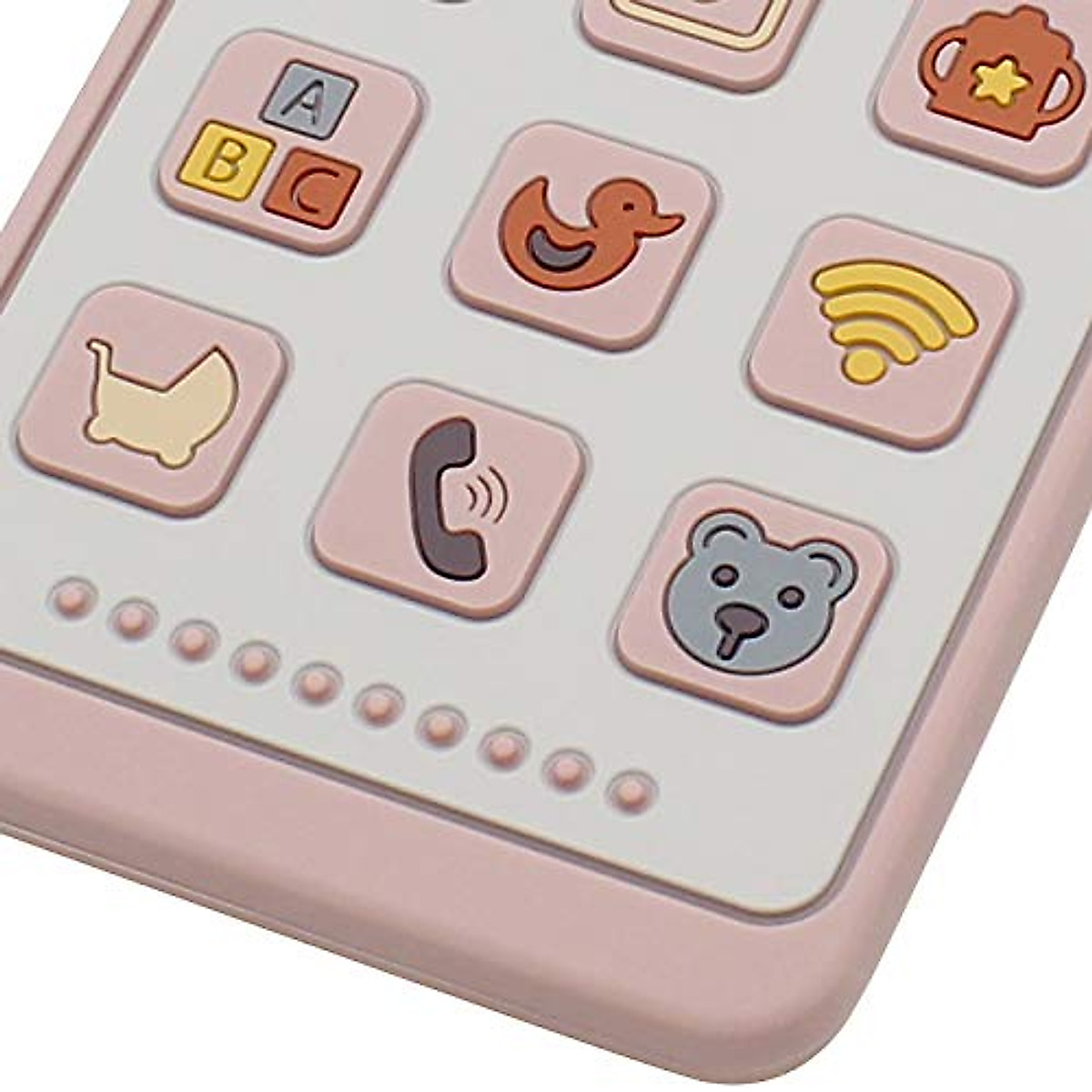 The Wondering Child Silicone Baby Teether Phone - Soft, Flexible, Non-Toxic Teething Toy