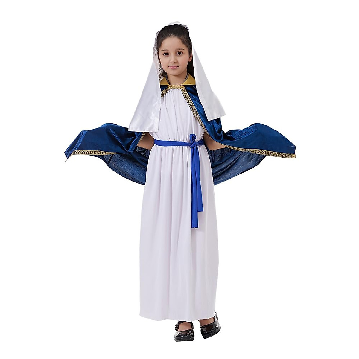 EraSpooky Girls Virgin Mary Costume Biblical Characters Nativity Dresses for Kids