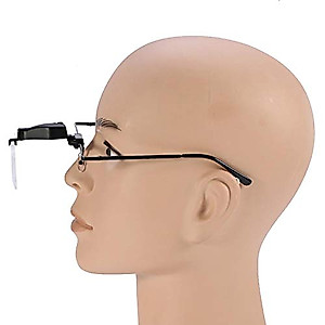 Magnifier Glasses w/LED Light for Lash Extensions - 3 Lenses Magnifier Spectacles 1.5X 2.5X 3.5X Eyeglass LED Magnifier Hands Free Head Eyelash Extension Magnifying Glass