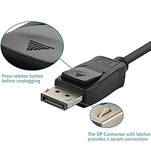 FEMORO DisplayPort to VGA Adapter 1080P Converter, Display Port DP to VGA Adapter Male to Female Connector Compatible with Computer, Desktop, Laptop, PC, Monitor, Projector, HDTV - Black