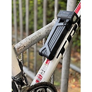 Flex Connex Compact Bike Lock Black | 35" Extreme Bike Lock - Heavy Duty Bicycle Security Chain Lock Steel Bars| Carrying Case Included (Black Ninja)