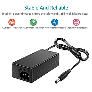 JOYLIT 12V 8A Power Supply Adapter, AC 110V-240V Convert to DC 12 Volt 8Amp Transformer with 2.1 X 5.5mm US Plug 3.6ft Cord Adaptor for LED Light Strip, CCTV Camera