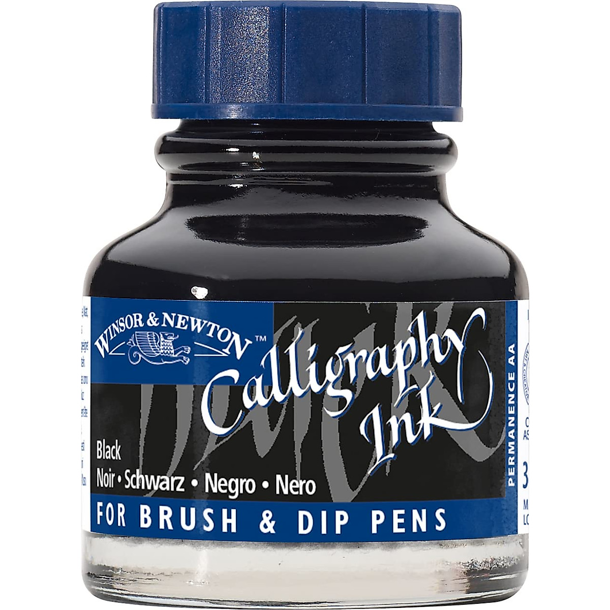Winsor & Newton Calligraphy Ink Bottle, 30ml, Black