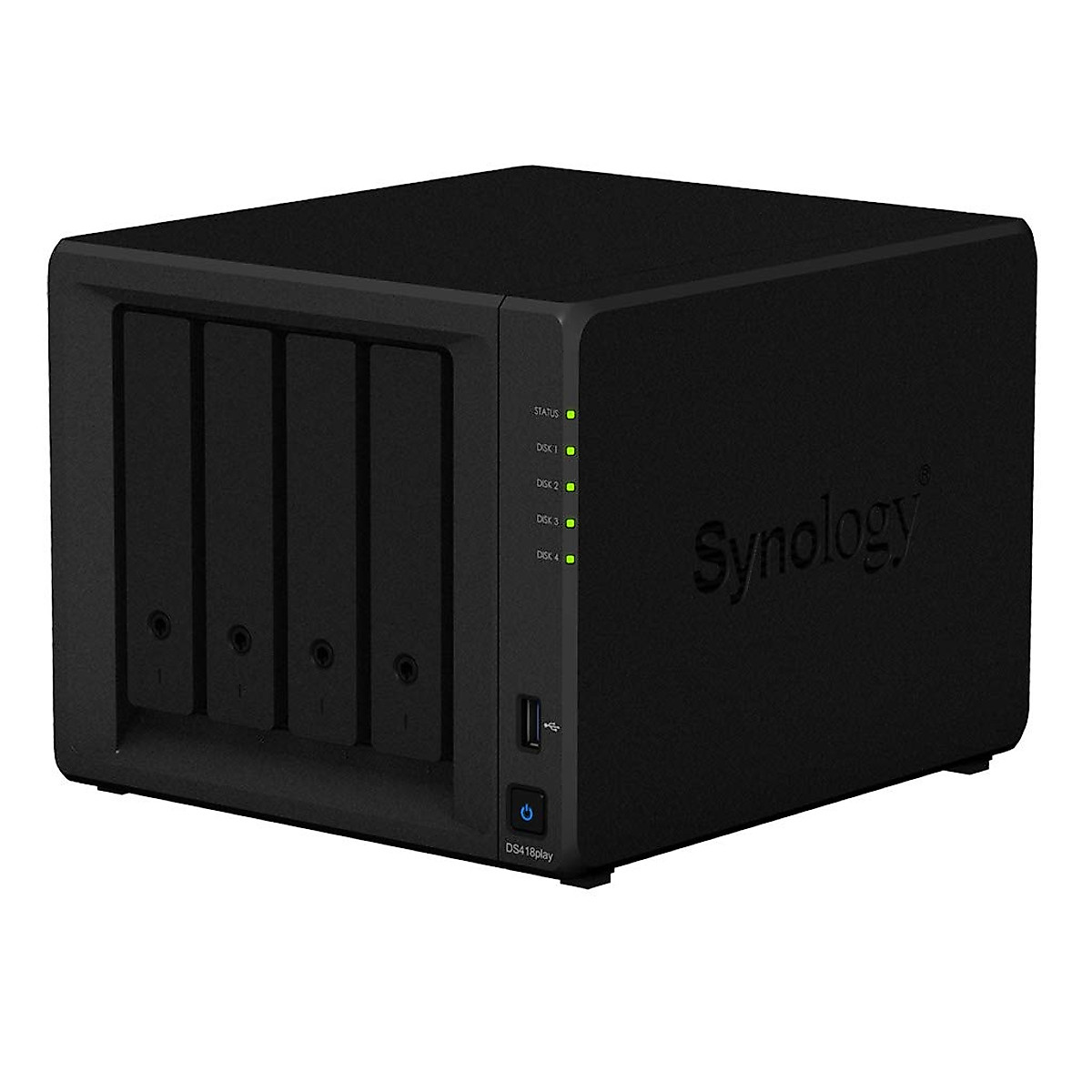 Synology DiskStation DS418play Mini Desktop NAS Server, Intel Celeron J3355 Dual-Core, 6GB DDR3L RAM, 40TB HDD, DSM Software