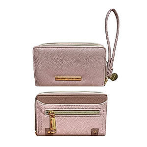 Steve Madden Double Zip Around Wallet Blush Multi One Size