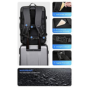 MARK RYDEN 23/40L Carry on Travel Backpack Fits 17.3'' Laptop&Slim Crossbody Bag Fits 7.9'' iPad