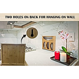 Bamboo Ziplock Bag Organizer for Drawer, Storage Bag Organizer for Kitchen, Plastic