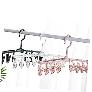 Cabilock 2pcs Foldable Travel Racks for Pink Hats Space Windproof Clothes Rack Socks Hanger Clothespins Clips Hangers with Underwear Drying Laundry Saving Multi-Purpose Clip