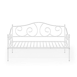 Furinno Angeland Carca Metal Daybed, Twin, White