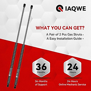 8M80 ST270M80 27 Inch 80Lbs/356N Gas Struts Spring Lift Support Shocks for Heavy Duty Tonneau Cover Trailer are Truck Cap Murphy Bed RV Bed Door Window Floor Hatch Toolbox Lid, 2pcs by IAQWE ml27-80