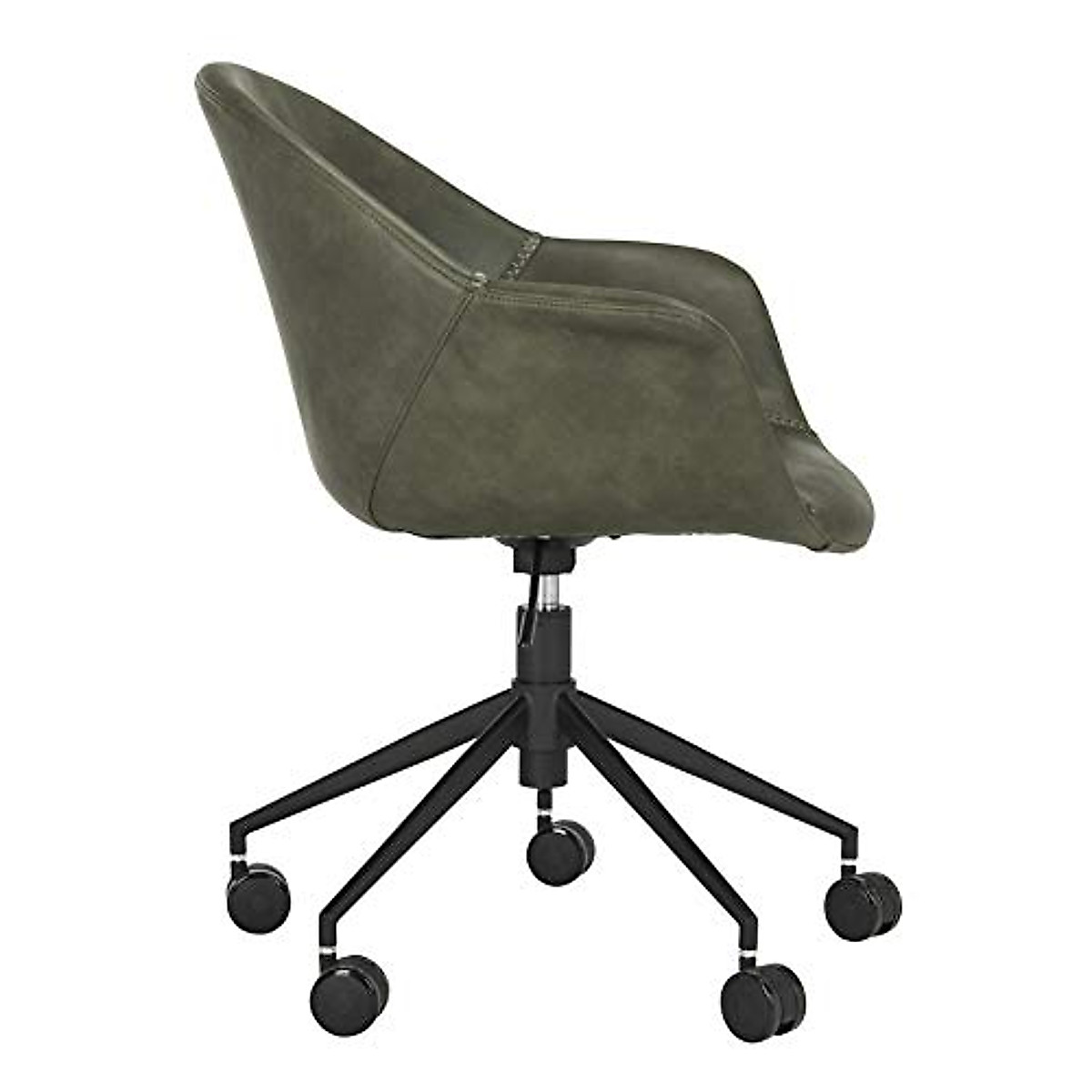 Safavieh Home Ember Green Faux Leather and Black Office Chair