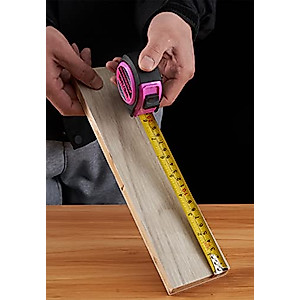 Greendale - 4 Pack of Pink 16ft Tape Measures - Retractable, Autowind and Easy Lock - Inches and Centimeters