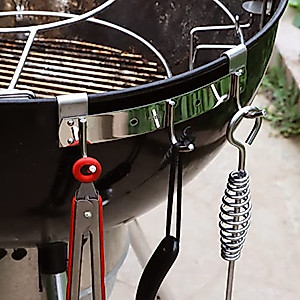 Grill Tool Holder for Weber Stainless Steel Cutlery Fits 22.5" Charcoal Grills, All 304 Stainless Steel