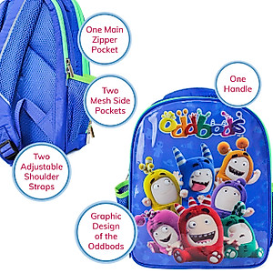 ODDBODS Blue Backpack for Kids' School & Travel - Small, Insulated Children's Bookbag for Preschool, Kindergarten & Elementary School, Room for Lunchbox, Notebooks & More, Includes Two Side Pockets