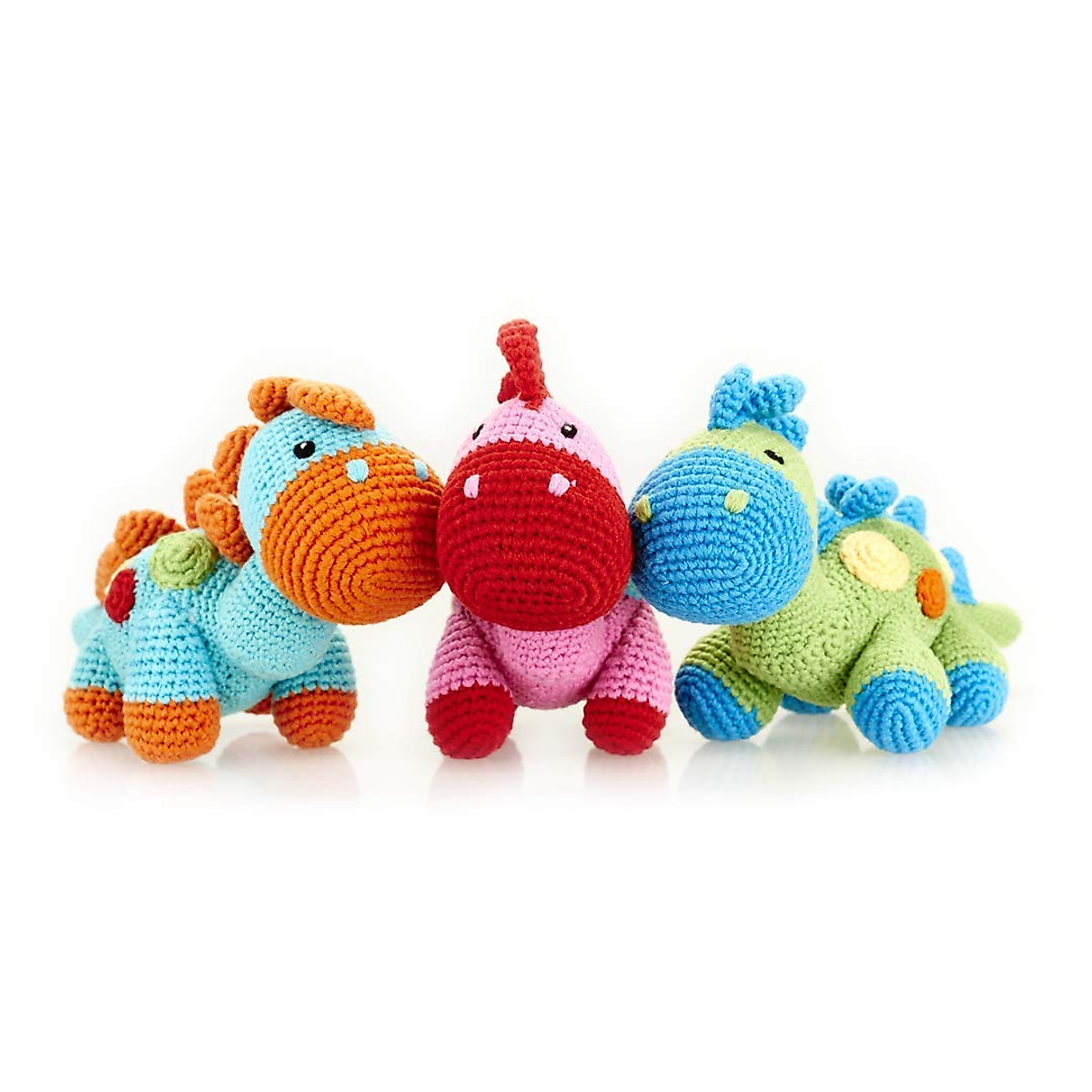 Pebble | Handmade Dinosaur - Turquoise | Crochet | Fair Trade | Pretend | Imaginative Play | Stegosaurus | Machine Washable