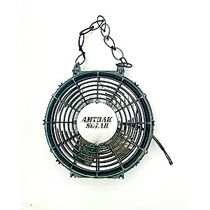 Amtrak Solar Powerful 50-Watt 12" Plastic Fan with 7" Metal Blade Solar Fan for travel and camping (Portable)