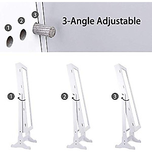 DECOMIL Jewelry Cabinet With Mirror, LED Lights, Jewelry Armoire Organizer with Mirror, Large Storage 57" Tall Mirrored Armoire Box, Modern, Pure White