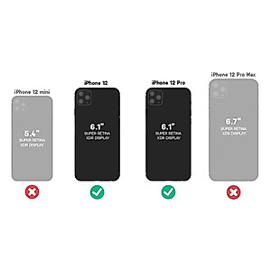 OtterBox iPhone 12 & iPhone 12 Pro Prefix Series Case - BLACK, ultra-thin, pocket-friendly, raised edges protect camera & screen, wireless charging compatible