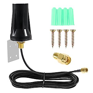 4G LTE Outdoor Wall Mount Waterproof Trail Camera Antenna SMA Male Wall Mount Antenna Compatible with Mobile Sprint 4G LTE Router Gateway Modem Cellular Hunting Camera Outdoor Mobile Security Camera