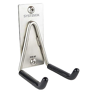 System X SVS 163-3 Stainless Steel Short Double Hook for Pegboard, 3 Inches Long, Pack of 3