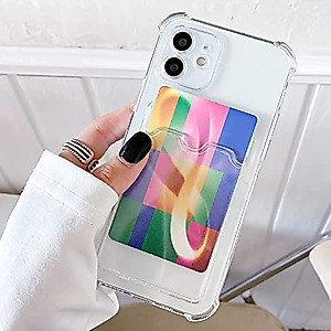 Tuokiou Clear Wallet Phone Case for iPhone 11, Upgrade Clear Card Slot Case, Slim Fit Protective Soft TPU Shockproof Wallet Case with Cute Card Holder Pocket for Apple iPhone11 6.1inch (2019) (Clear)