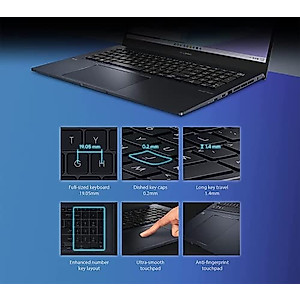 ASUS 2023 Zenbook Pro 17 17.3” Touchscreen 2.5K 165Hz Business Laptop, AMD Ryzen 9 6900HX, 16GB RAM, 4TB PCIe SSD, Backlit Keyboard, NVIDIA GeForce RTX 3050, Win 11, Black, 32GB SnowBell USB Card