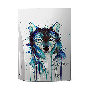 Head Case Designs Officially Licensed Pixie Cold Ice Wolf Art Mix Vinyl Faceplate Sticker Gaming Skin Case Cover Compatible with Sony Playstation 5 PS5 Disc Edition Console & DualSense Controller