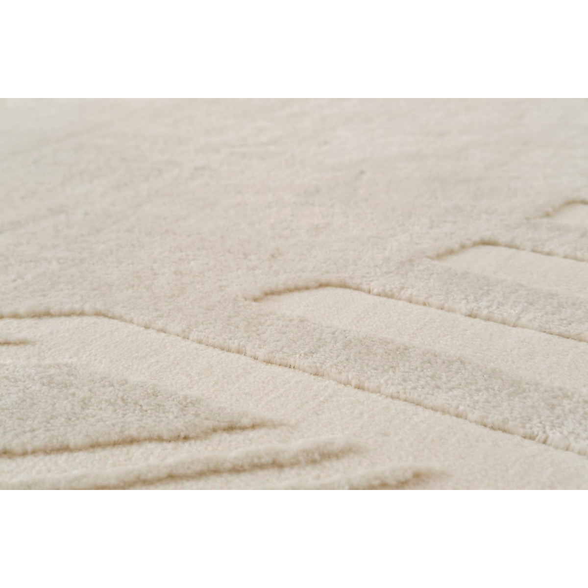 Revival Rugs Maru 8'x8' Washable Area Rug for Living Room Bedroom - 100% Recycled Oeko-TEX Certified, Medium Pile, Beige