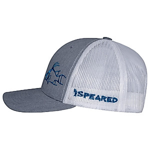 Hogfish Trucker Hat: Adjustable Snapback | Spearfishing | Fishing - H. Gray/White