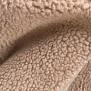 Solid Golden Brown Sherpa Fleece Fabric by The Yard